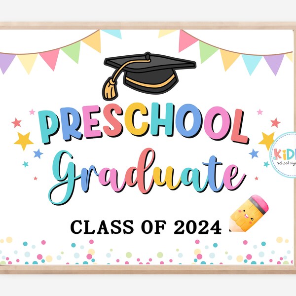 Preschool Graduation Sign - Etsy