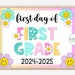 My FIRST Day of Second 2nd Grade Sign, Rainbow Crayon-colored Theme ...