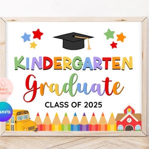 EDITABLE Kindergarten Graduate Colorful Rainbow, All Text is Editable ...