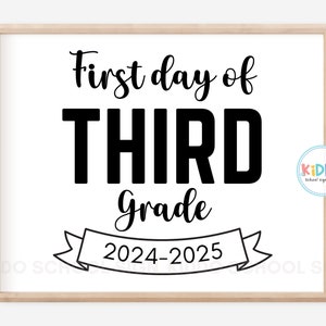 FIRST Day of Third 3rd Grade Era Sign FIRST Day of School Back to ...