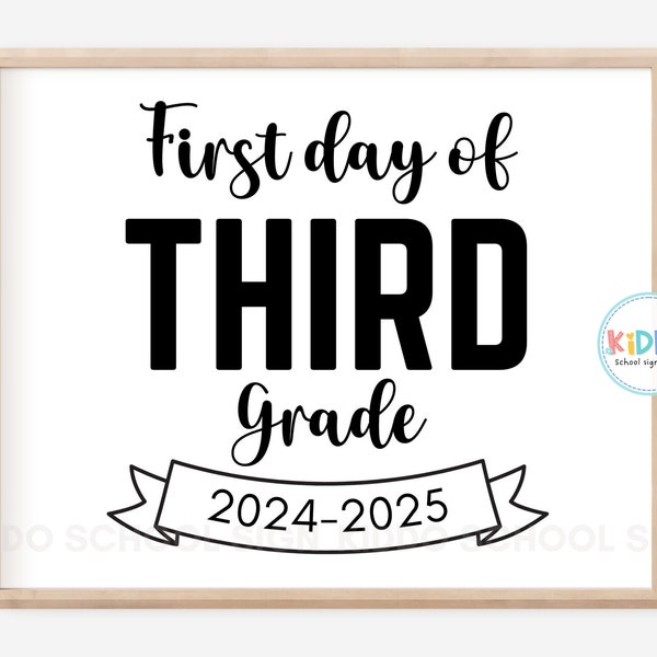 First Day of 3rd Grade Sign 2024 3rd Grade - Etsy