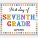 FIRST Day of Seventh Grade Grade Sign, 7th Grade Sign Pastel Flowers ...
