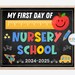 My FIRST Day of Daycare Sign 2024-2025, Cute Ruler School Supplies ...