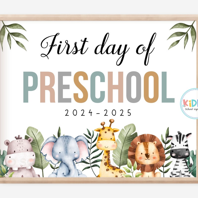 Preschool Sign - Etsy