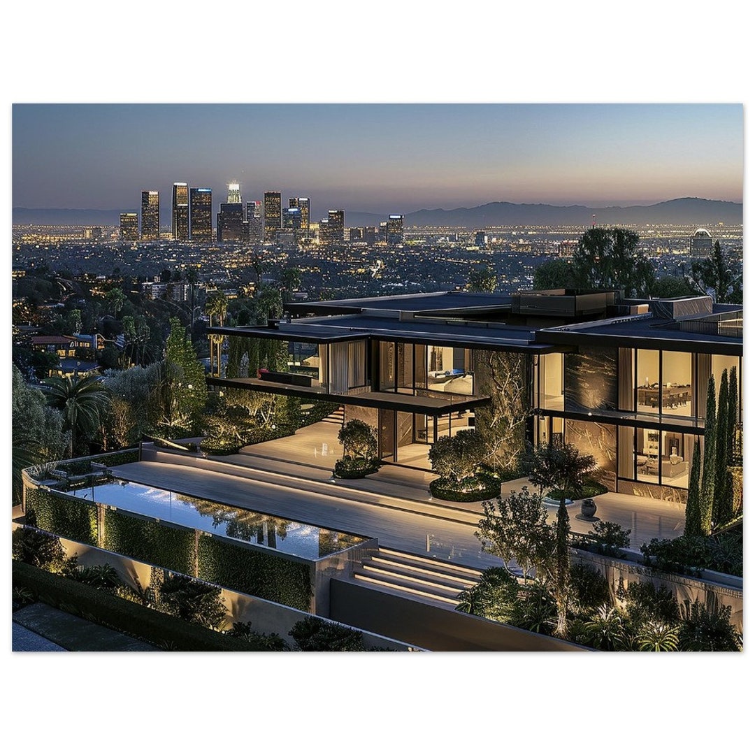 Beverly Hills Poster, Wall Art, Beverly Hills House, California Poster ...