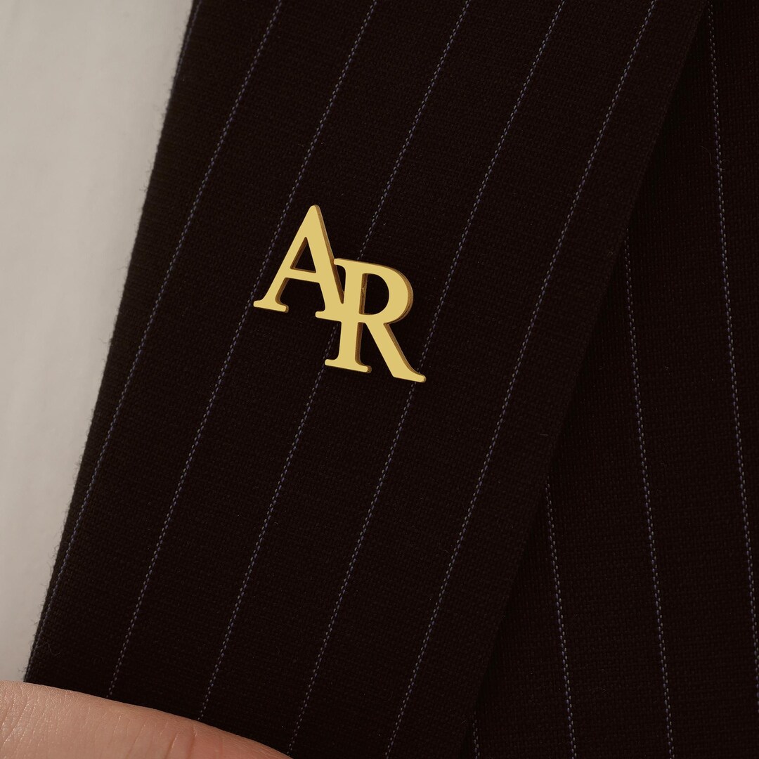 Custom Initial Lapel Pin, Personalized Letter Lapel Pin, Letter Brooch ...