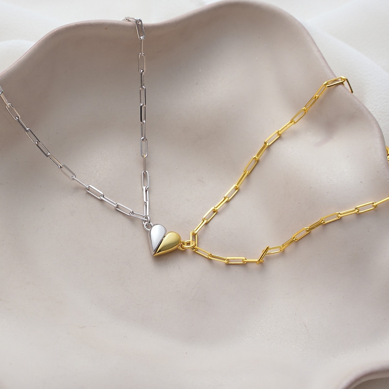 Couple Matching Heart Bracelet, Heart Bracelet for Lovers, Magnetic ...