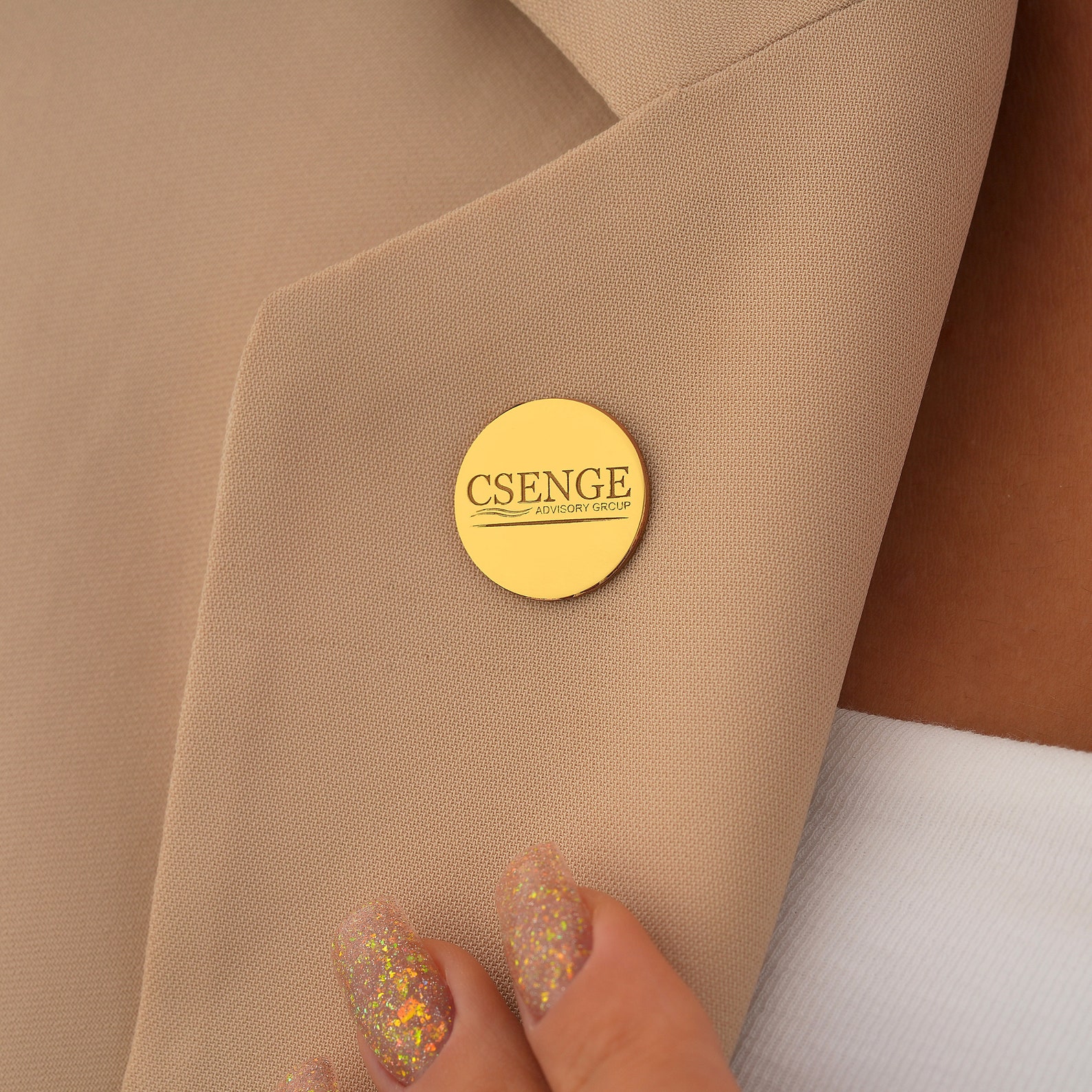 Custom Company Logo Lapel Pin, Personalized Engraved Logo Brooch ...