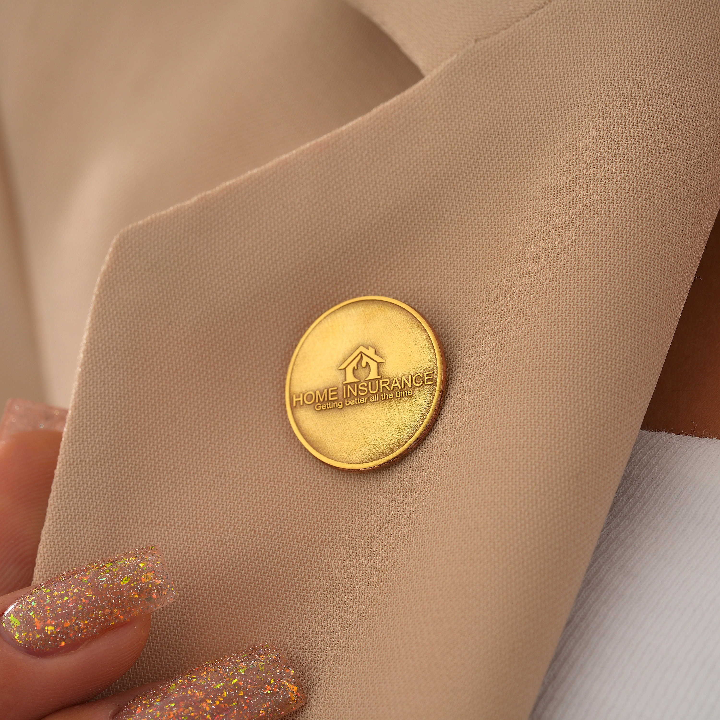 Custom Company Logo Lapel Pin, Personalized Engraved Logo Brooch ...
