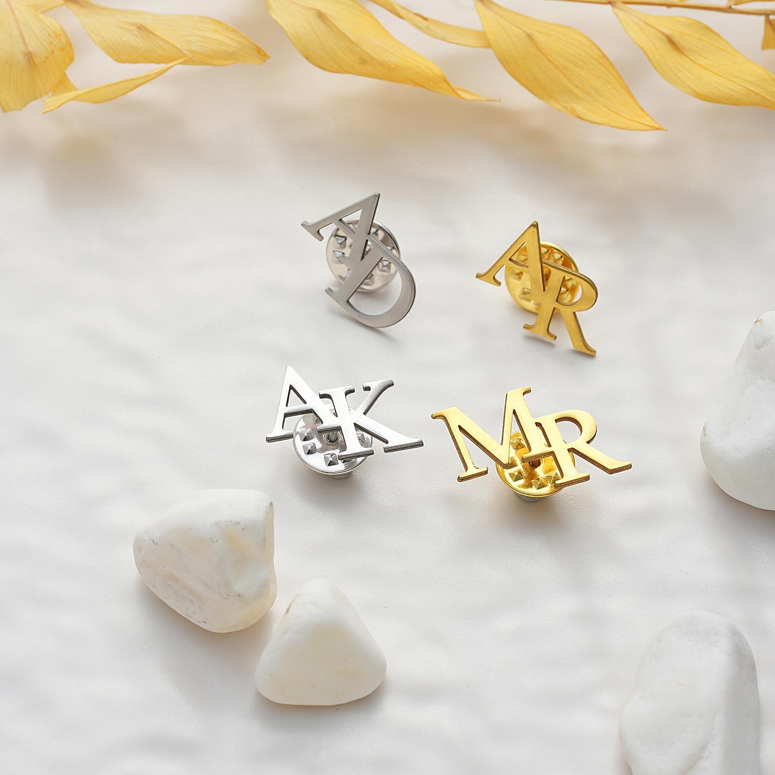 Custom Initial Lapel Pin, Personalized Letter Lapel Pin, Letter Brooch ...