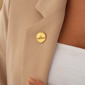 Custom Lapel Pin With Logo, Personalized Company Badge Pin, Engraved ...