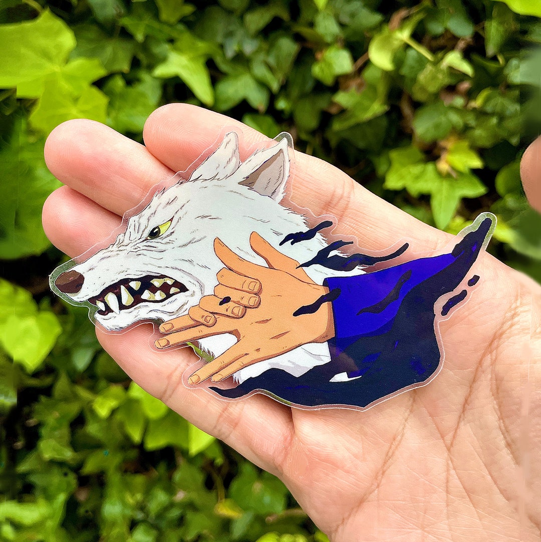 JJK Ghibli Style Holographic Sticker, Clear Waterproof - Etsy