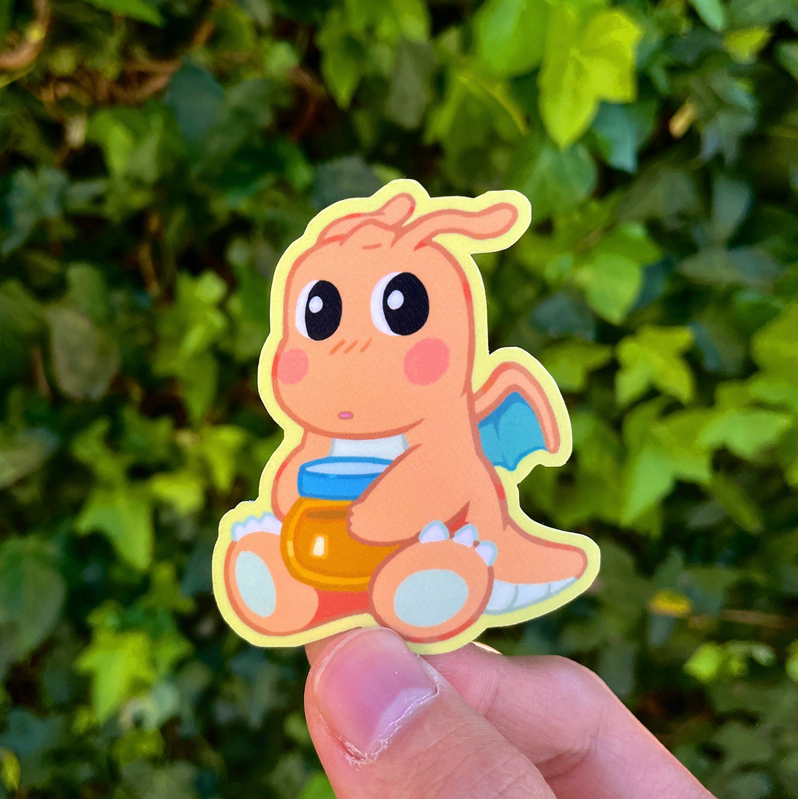 Cute Chibi Dragonite and Shiny Dragonite Sticker - Etsy