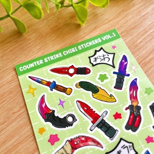 Cute Counter Strike Chibi Sticker Sheet, Waterproof - Etsy