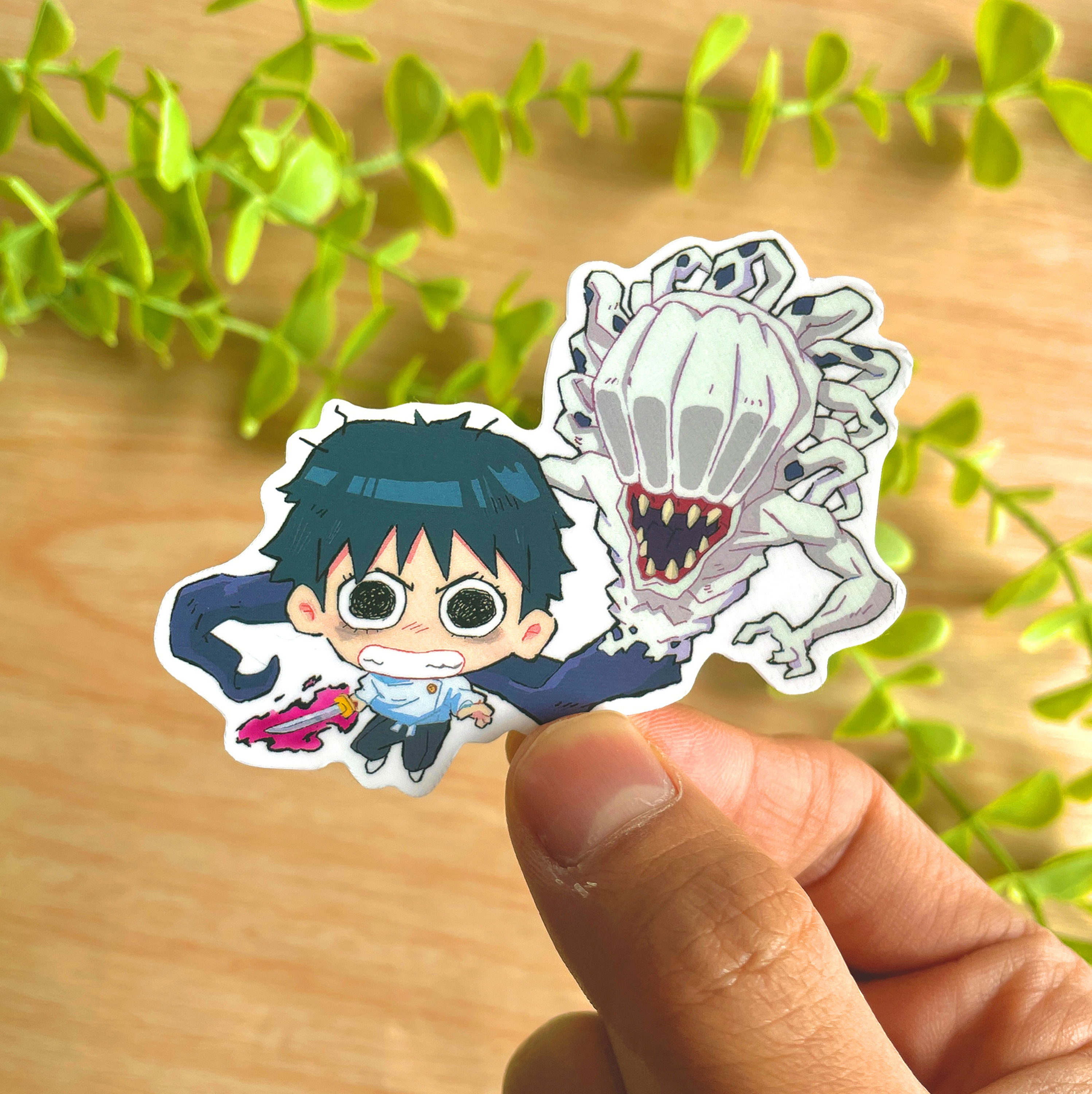 Cute JJK Yuta and Rika Sticker - Etsy