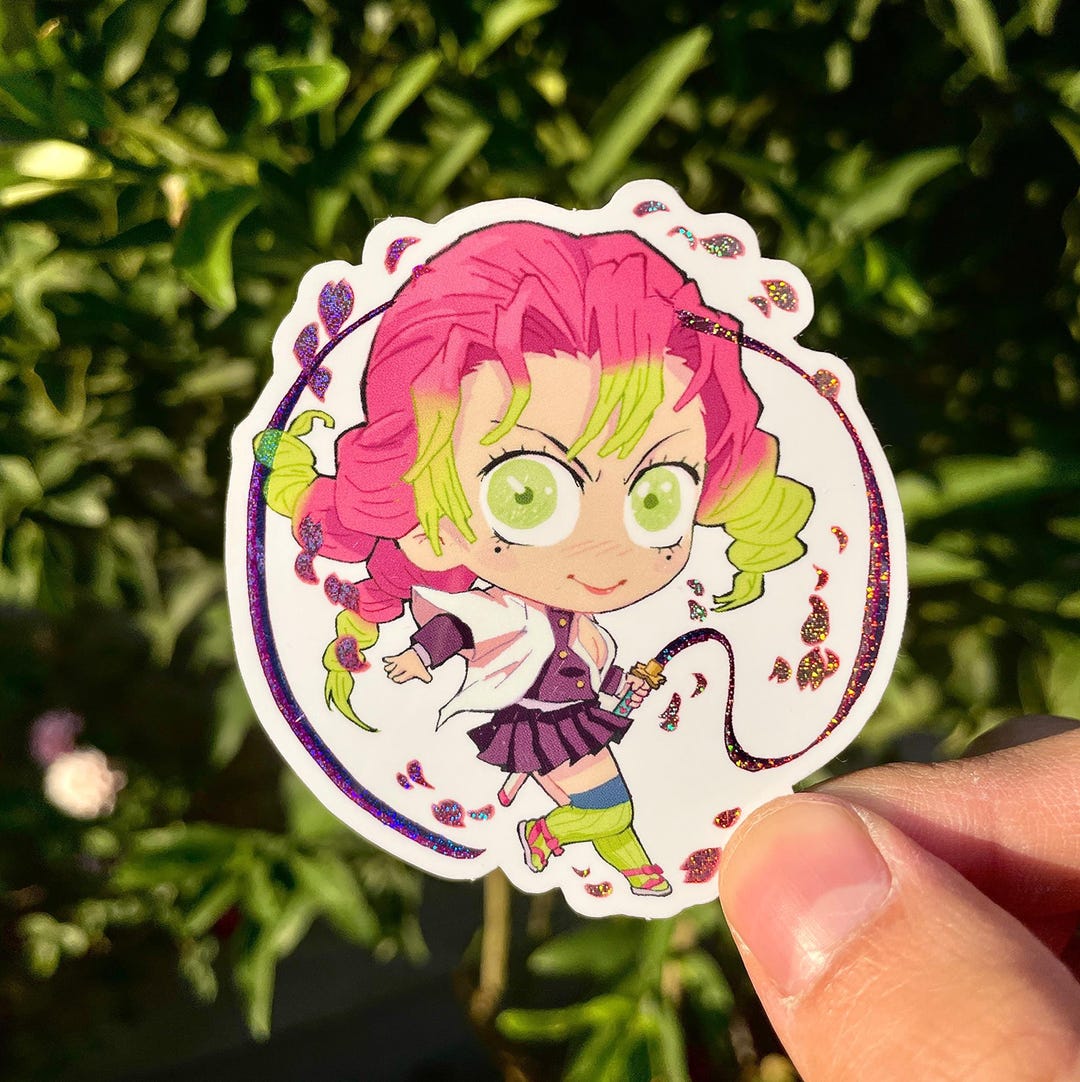 Cute Holographic Chibi Demon Slayer Mitsuri Kanjori Love Hashira ...