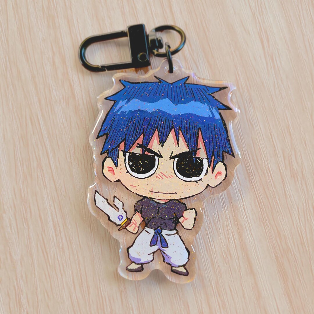 Cute Chibi JJK Toji Fushiguro One Sided Epoxy Glitter Keychain - Etsy