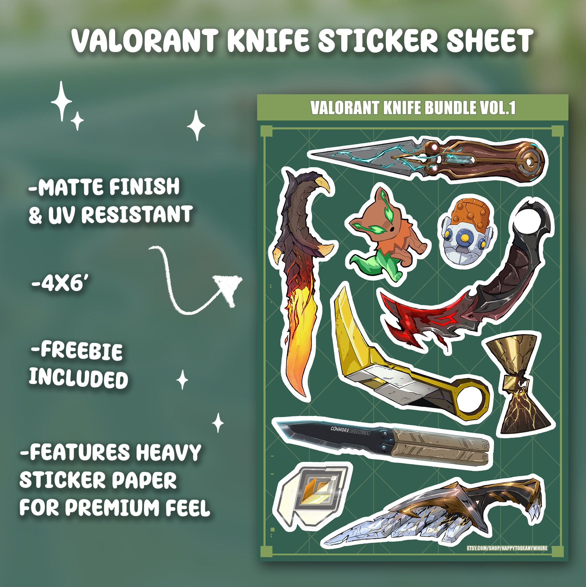 Anime Style Valorant Sticker Sheet, Waterproof - Etsy