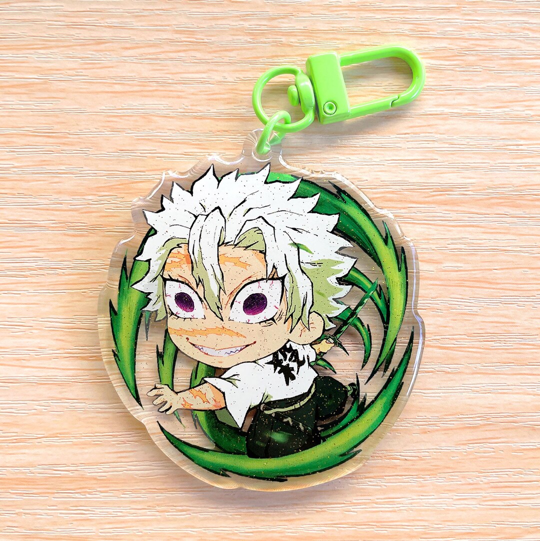 Cute Chibi Sanemi Shinazugawa Wind Hashira Demon Slayer One Sided Epoxy ...