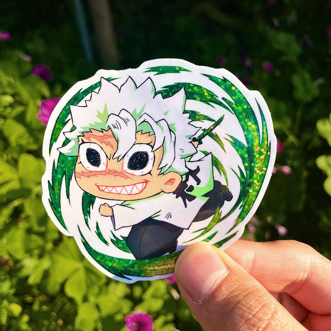 Holographic Derpy Chibi Demon Slayer Wind Hashira Sticker - Etsy