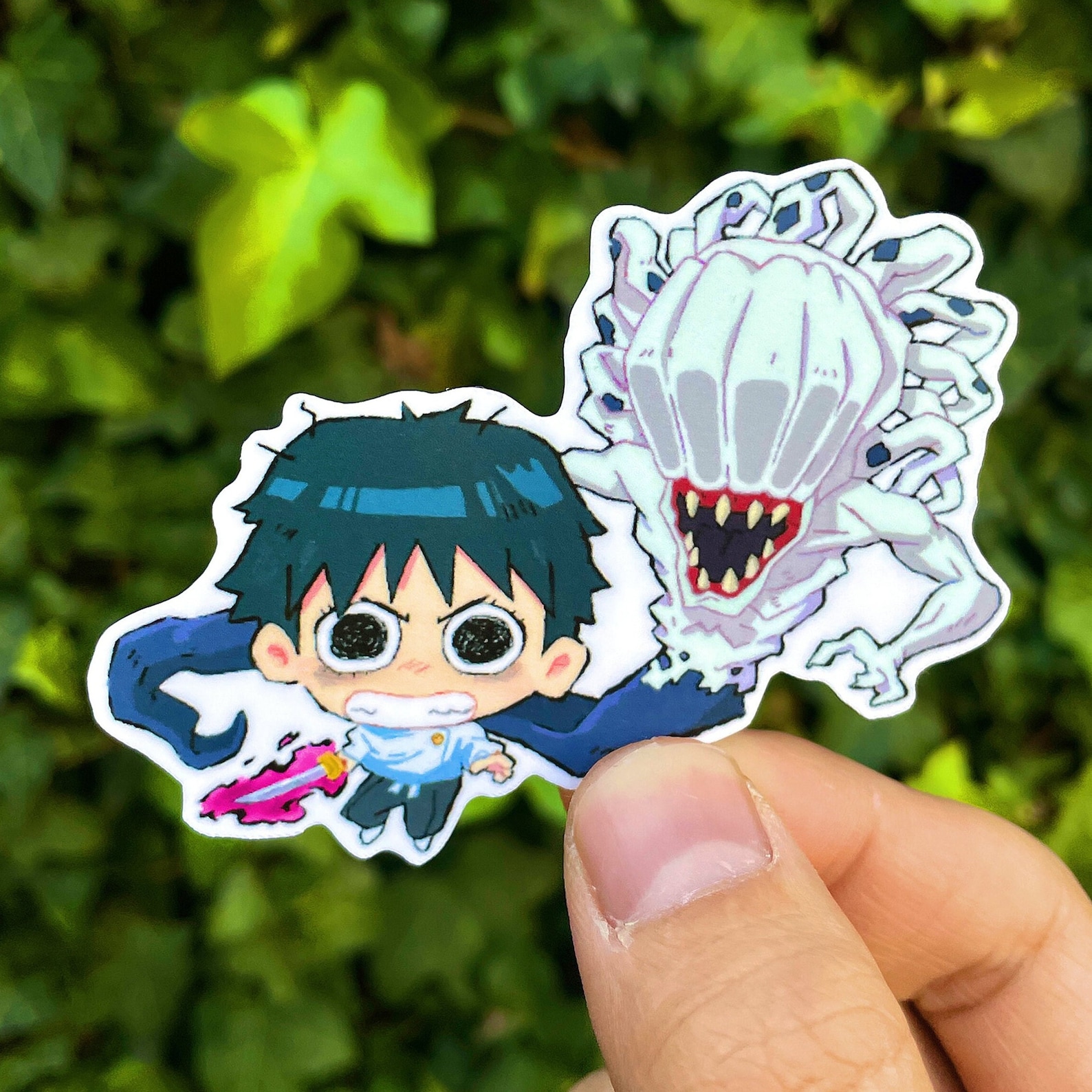 Cute JJK Yuta and Rika Sticker - Etsy