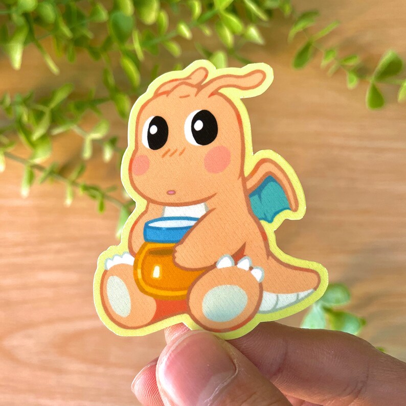 Cute Chibi Dragonite and Shiny Dragonite Sticker - Etsy
