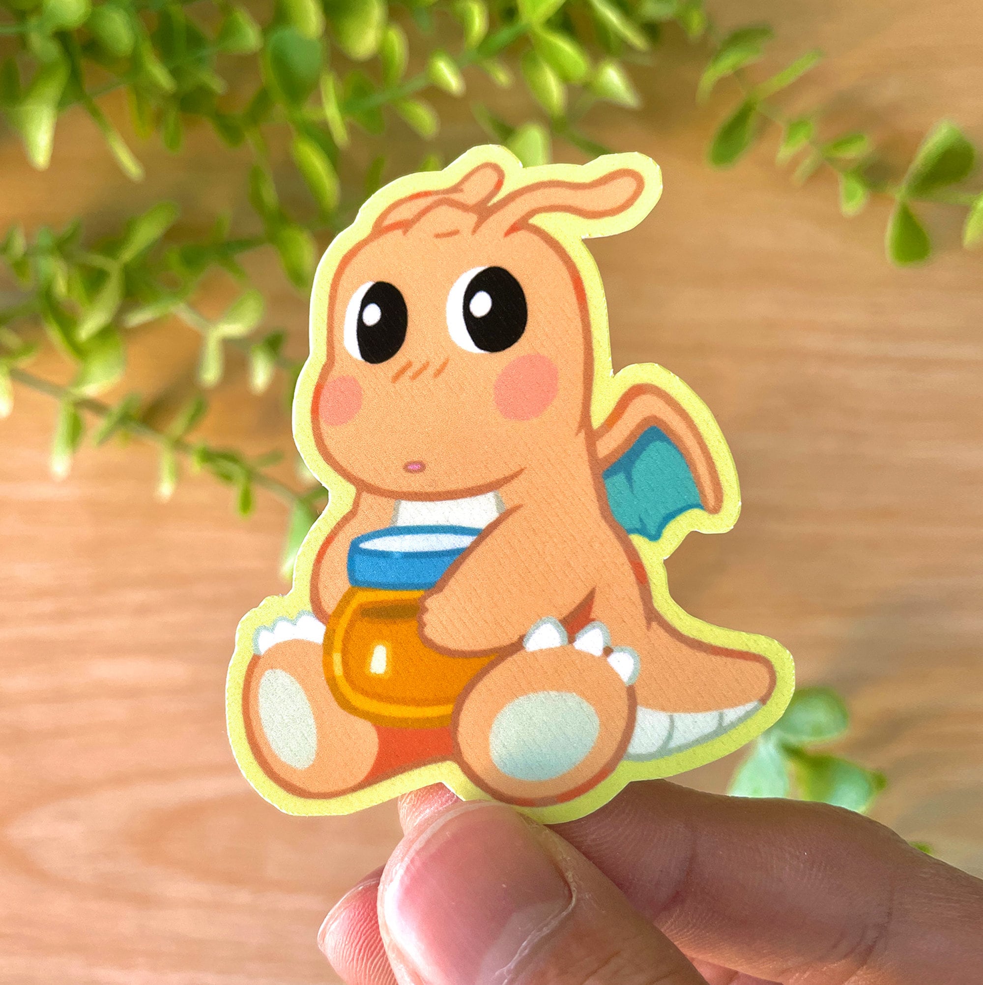 Cute Chibi Dragonite and Shiny Dragonite Sticker - Etsy