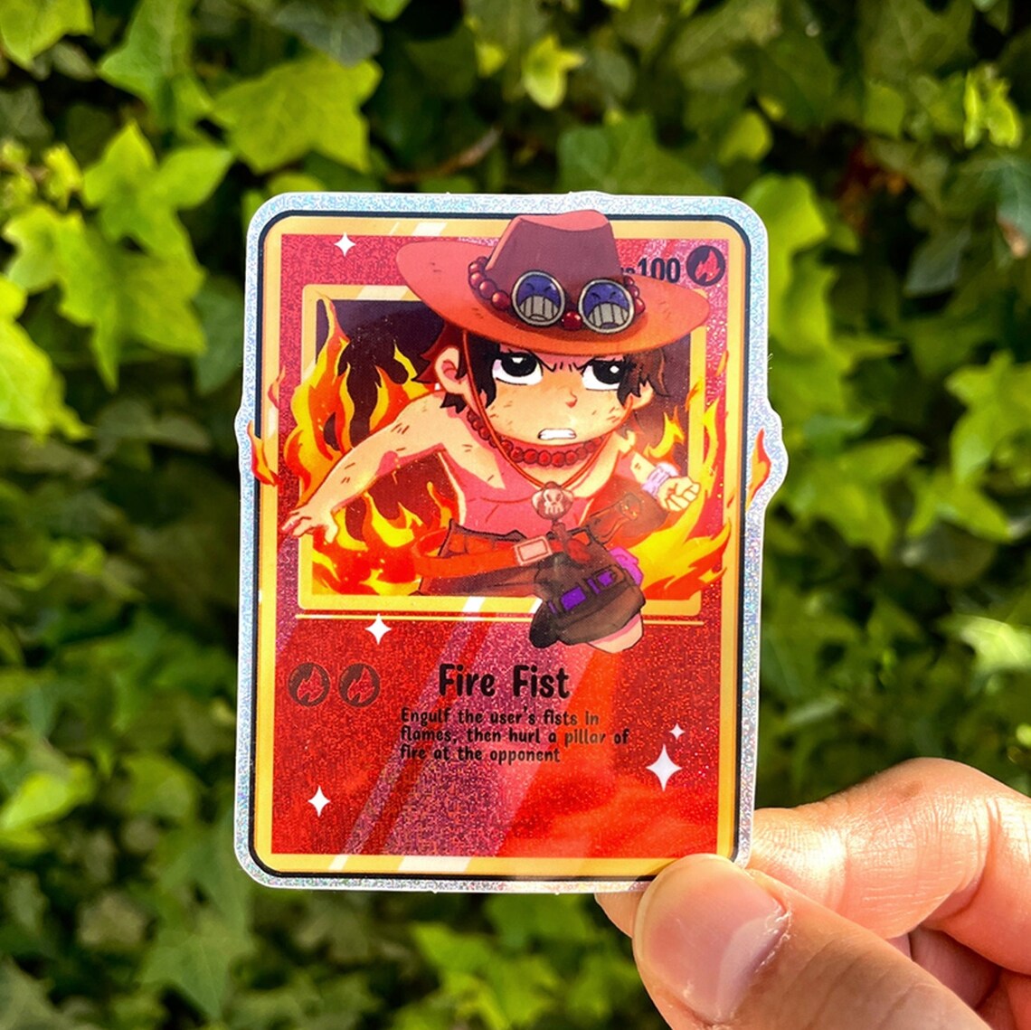 Chibi One Piece Ace Sticker - Etsy