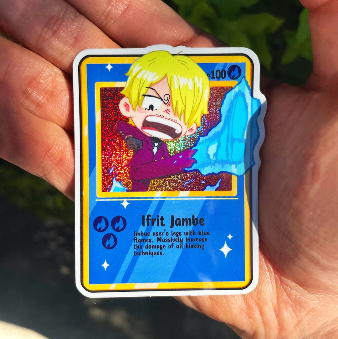 Cute Chibi One Piece Sanji Sticker Holographic - Etsy