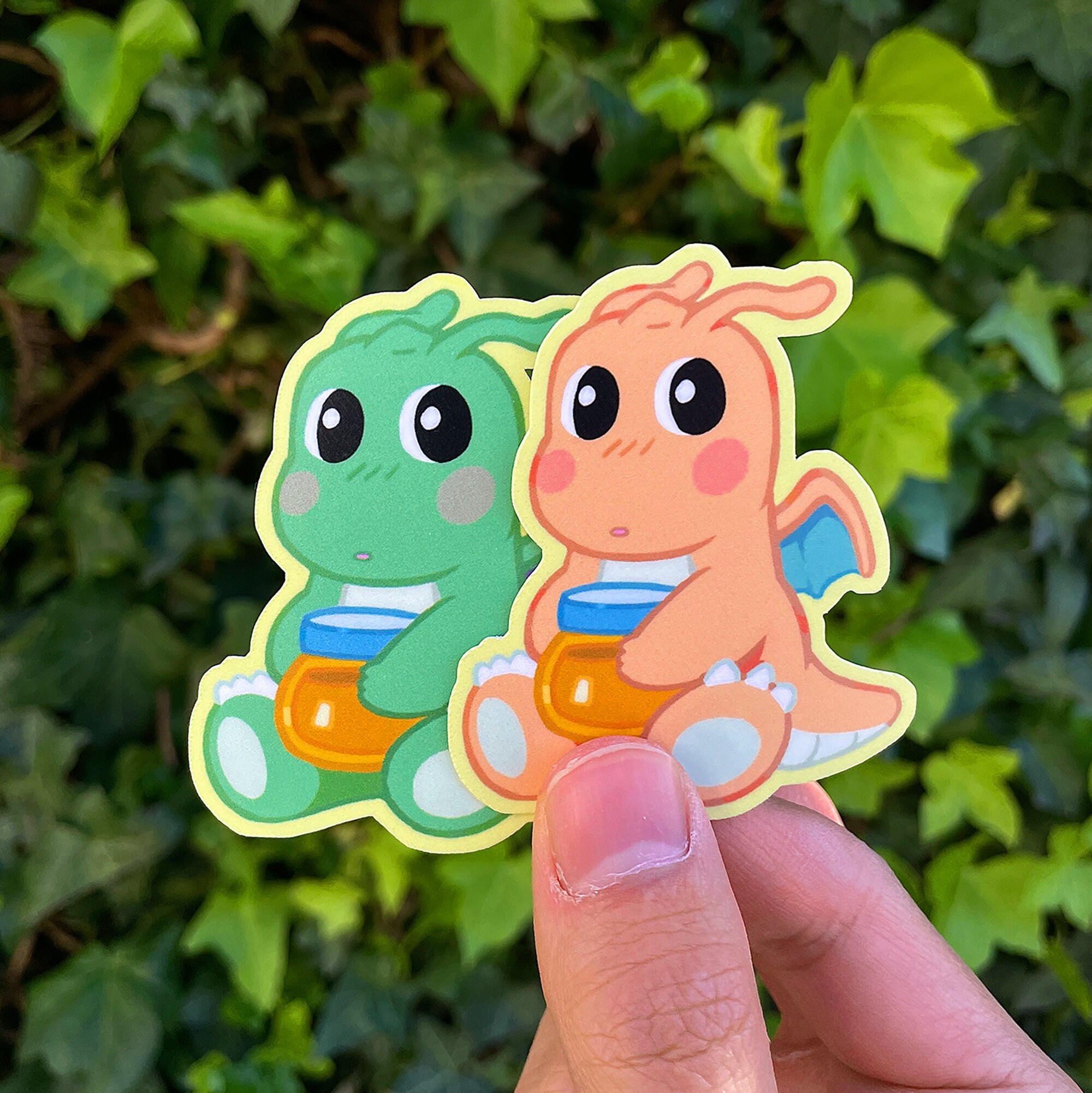 Cute Chibi Dragonite and Shiny Dragonite Sticker - Etsy