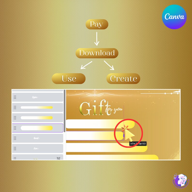 Gold Gift Voucher Template. Gold and Yellow Beauty Gift Card. - Etsy