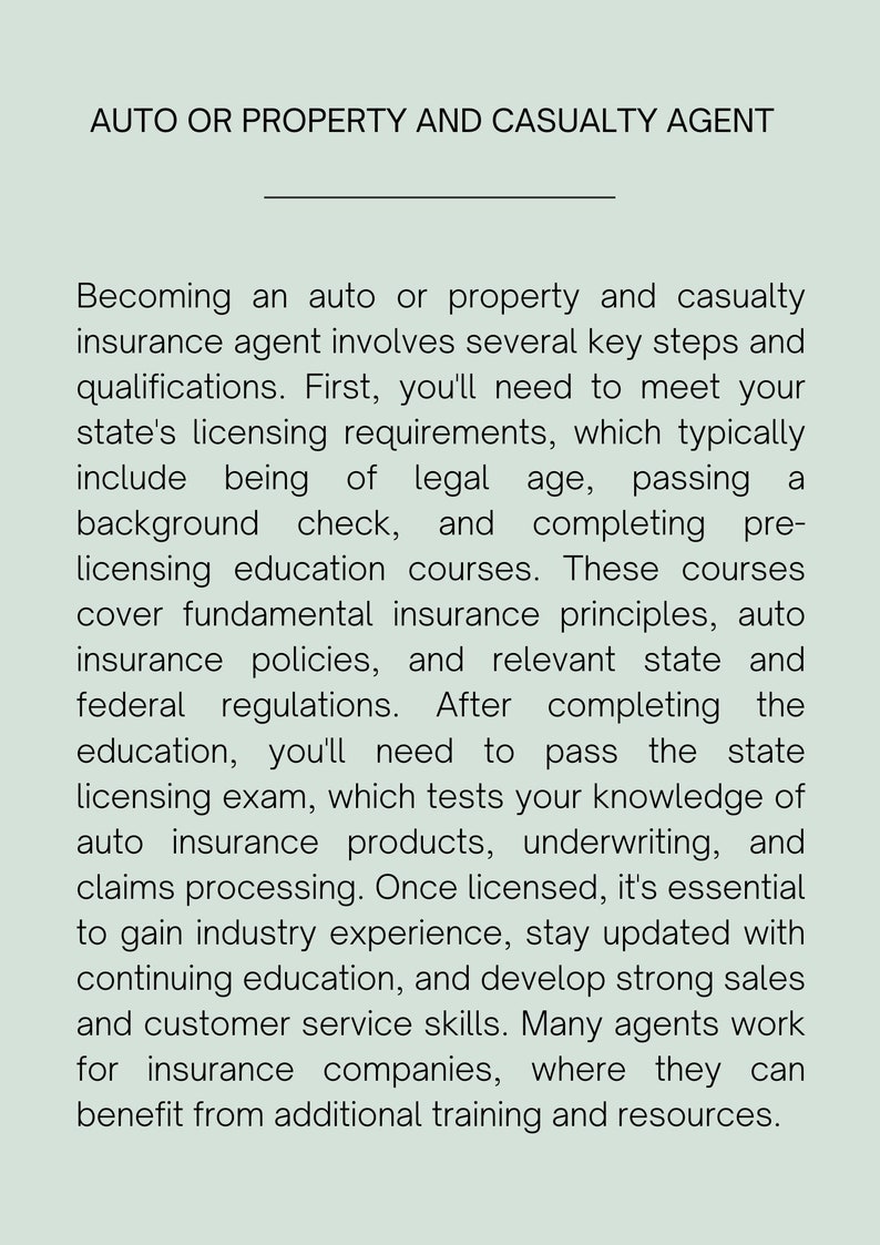 A Guide to Becoming an Insurance Agent - Etsy