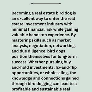 Real Estate Bird Dog Ebook: Investor Property Guide - Etsy