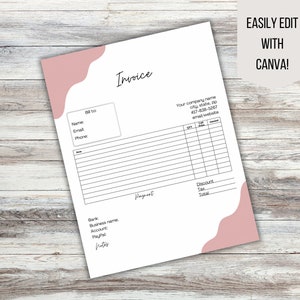 Printable Invoice, Small Business Receipt, Cute Order Form, Printable ...