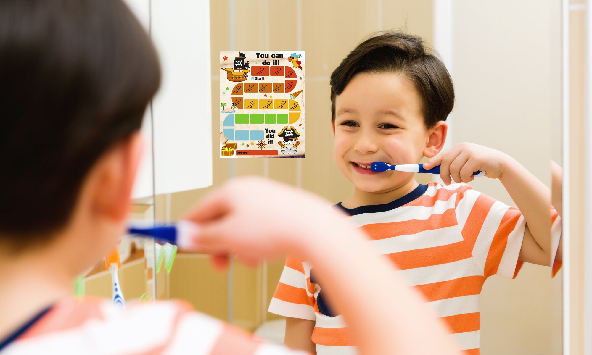 Pirate Reward Chart | Kids Routine Sticker Chart | Digital Printable ...