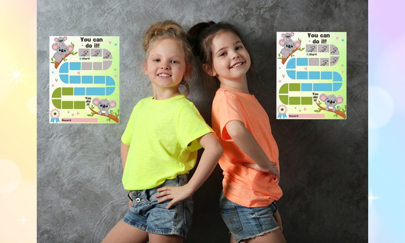 Koala Reward Chart | Kids Routine Sticker Chart | Digital Printable ...