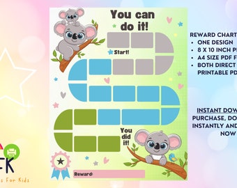 Potty Training Girl Reward Chart Kids Routine Sticker Chart Digital ...