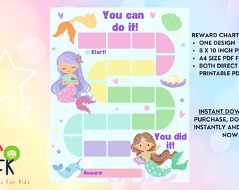Potty Training Girl Reward Chart Kids Routine Sticker Chart Digital ...