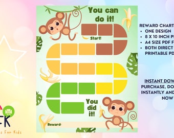 Pirate Reward Chart Kids Routine Sticker Chart Digital Printable Cute ...