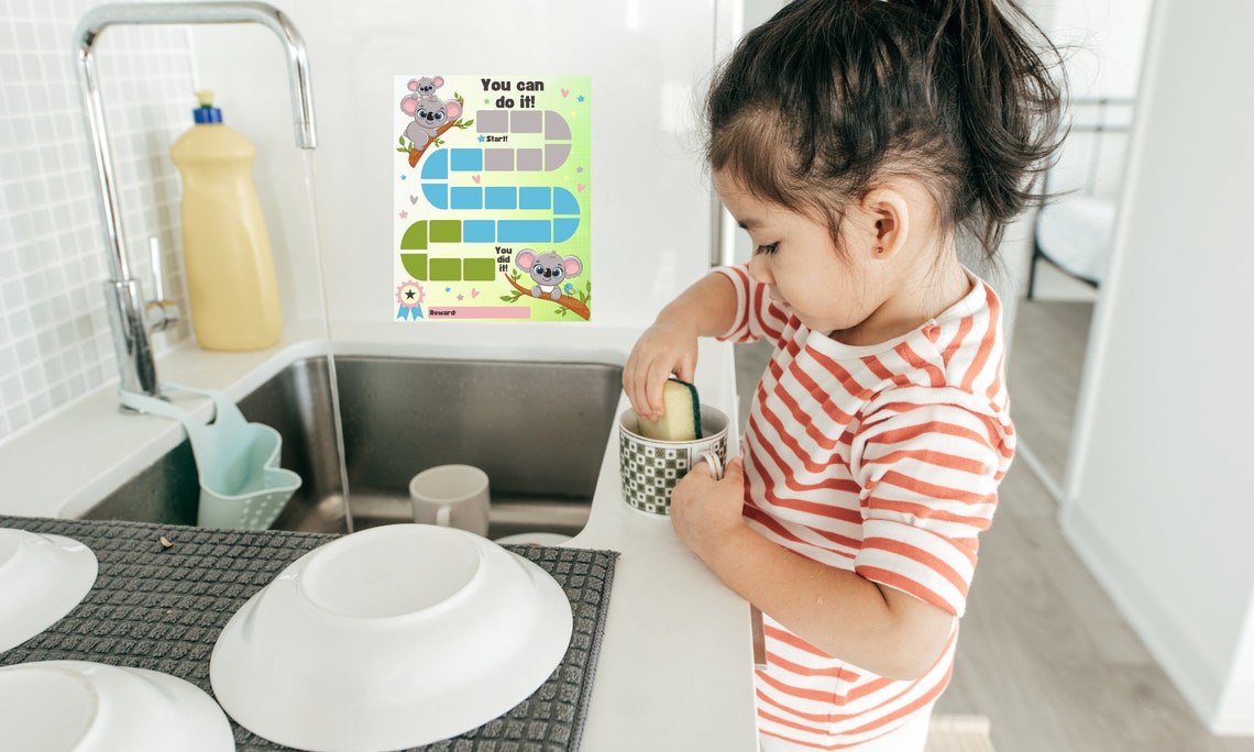 Koala Reward Chart | Kids Routine Sticker Chart | Digital Printable ...
