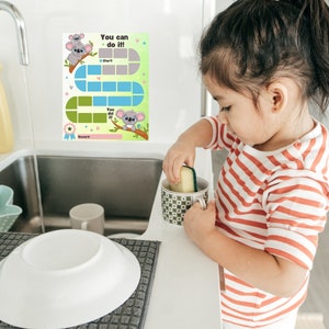 Koala Reward Chart | Kids Routine Sticker Chart | Digital Printable ...