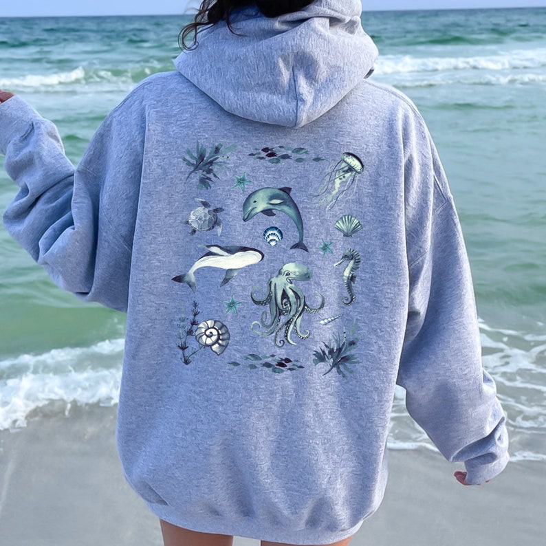 Ocean Animal Shirt Ocean Beach Hoodie Ocean Inspired Style Orca Shirt ...