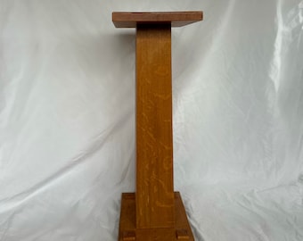 Antique Oak Pedestal Stand, Mission Baluster Style Plant Stand DS55 - Etsy