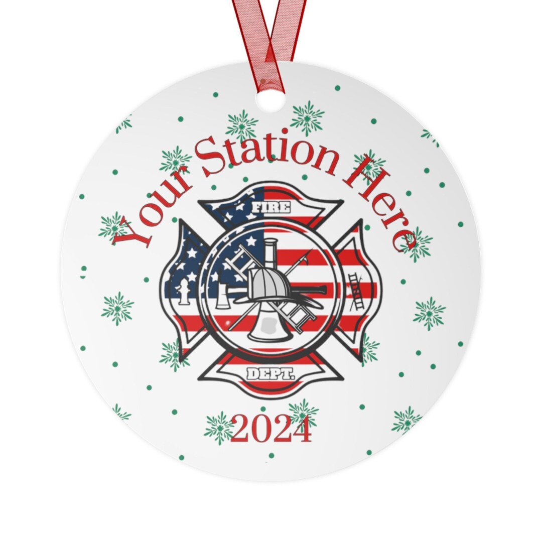 Fire Department Ornament, Custom Firefighter Gift, Firefighter ...
