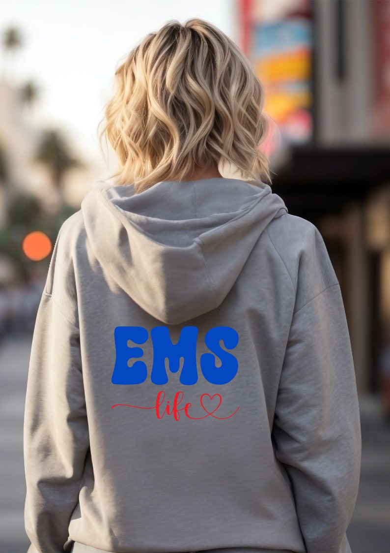 EMS Life Hoodie Sweatshirt, Paramedic Sweatshirt, EMT Unisex Heavy ...