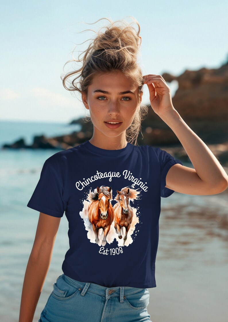 Chincoteague Island Virginia Pony T-shirt, Beach Shirt, Pony Penning ...