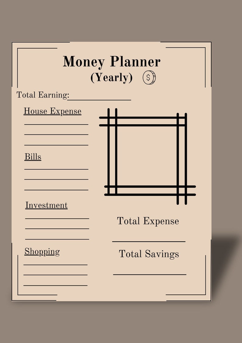 Yearly Money Planner. - Etsy