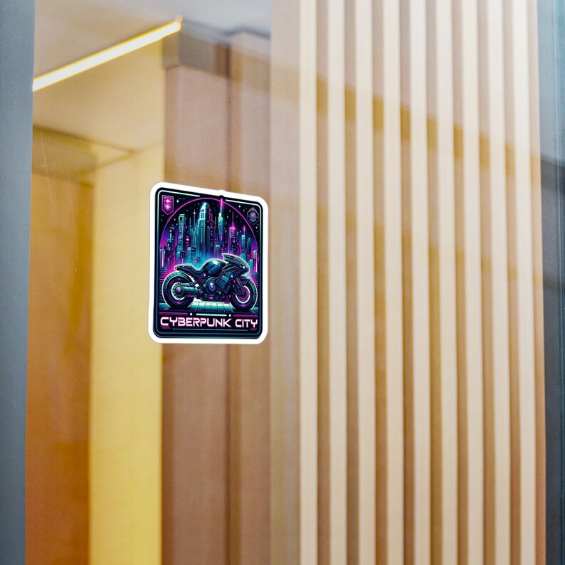 Cyberpunk City Sticker | Vynil Decal | Water, Scratch & Uv-resistant ...