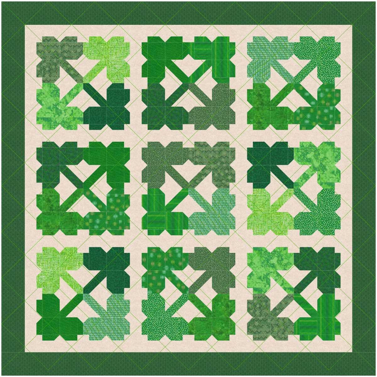 Lucky Quilt Pattern -- a PDF Pattern for Throw Quilts and Table Toppers ...