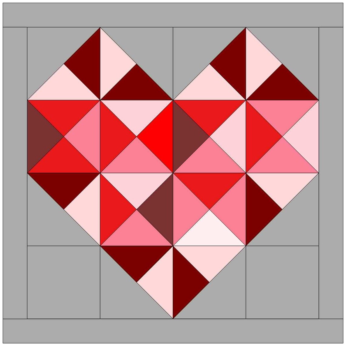 Mini Heart Quilt Pattern - PDF Quilt Pattern - Quick and Easy Valentine's Day Mini Quilt - Etsy